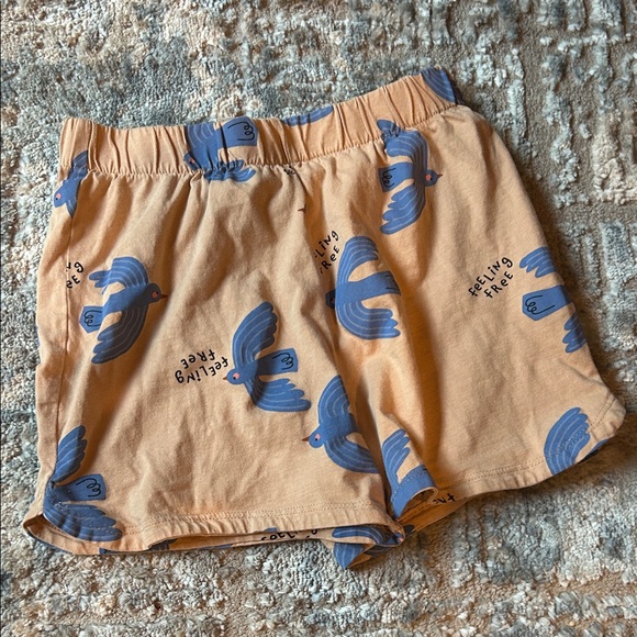 H&M | Bottoms | Hm Kids Tan Shorts With Blue Bird Print | Poshmark